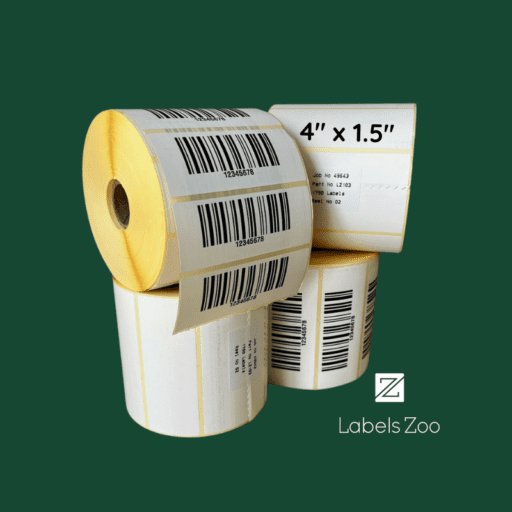 Direct Thermal Labels – 4″ × 1.5″ – 12 Rolls Per Box – From £2.98 Per Roll