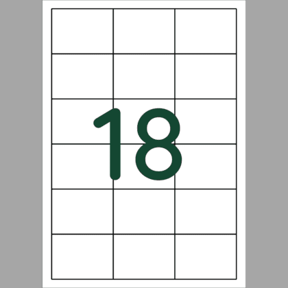 18 Labels Per Sheet - Printer Labels | Labels Zoo