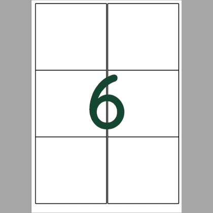 6 Labels Per Sheet - A4 Printer Labels | Labels Zoo