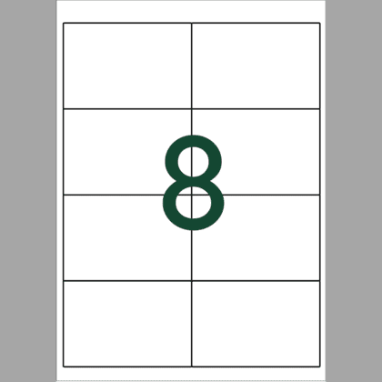 8 Labels Per Sheet - A4 Printer Labels | Labels Zoo