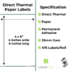 4 x 6 Direct Thermal Labels – From £2.93 Per Roll