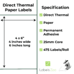 4 x 6 Direct Thermal Labels – From £2.93 Per Roll