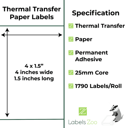 Thermal Transfer Labels | Labels Zoo