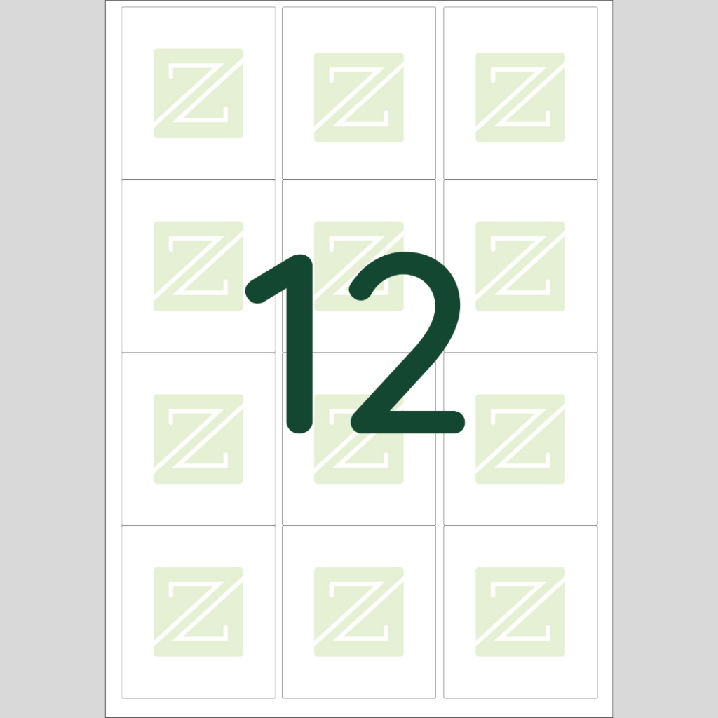 12 Labels Per Sheet – Printer Labels | Labels Zoo