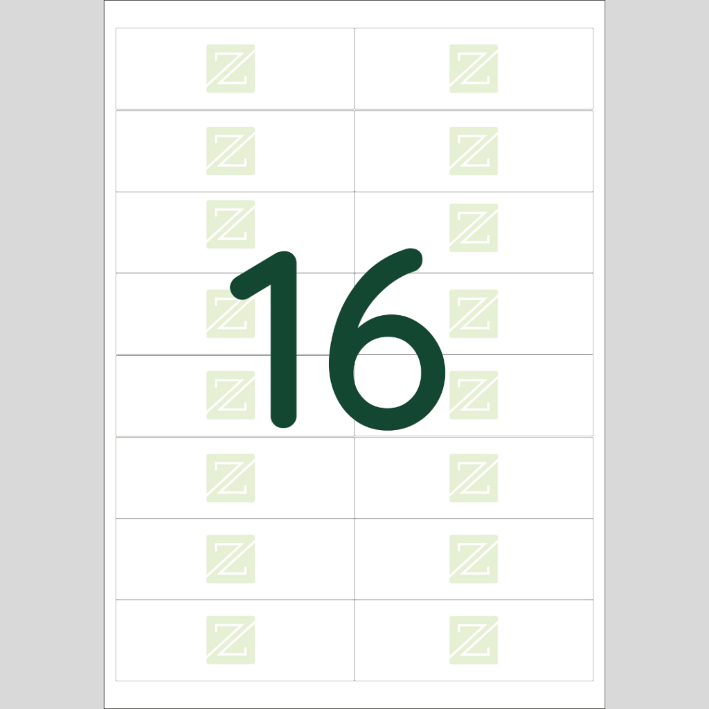 16 Labels Per Sheet - Printer Labels | Labels Zoo