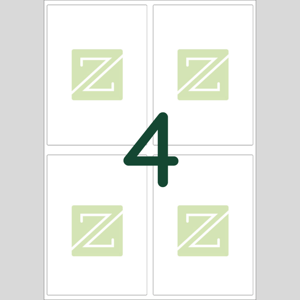 4 Per Sheet – Printer Labels | Labels Zoo