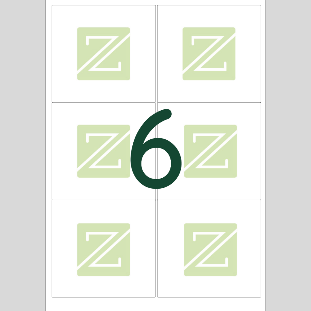 6 Labels Per A4 Sheet | Printer Labels