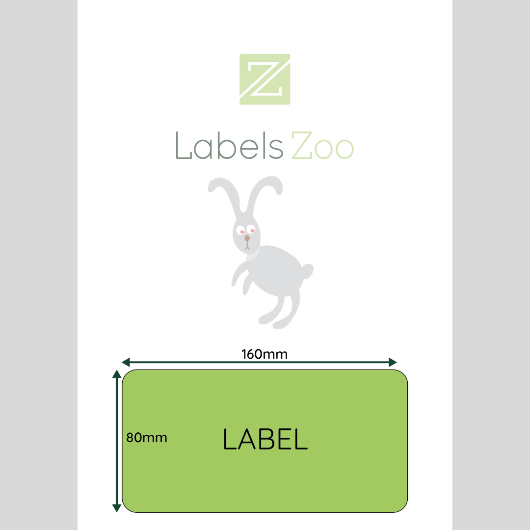 Single Integrated Label – 80 x 160mm | Labels Zoo