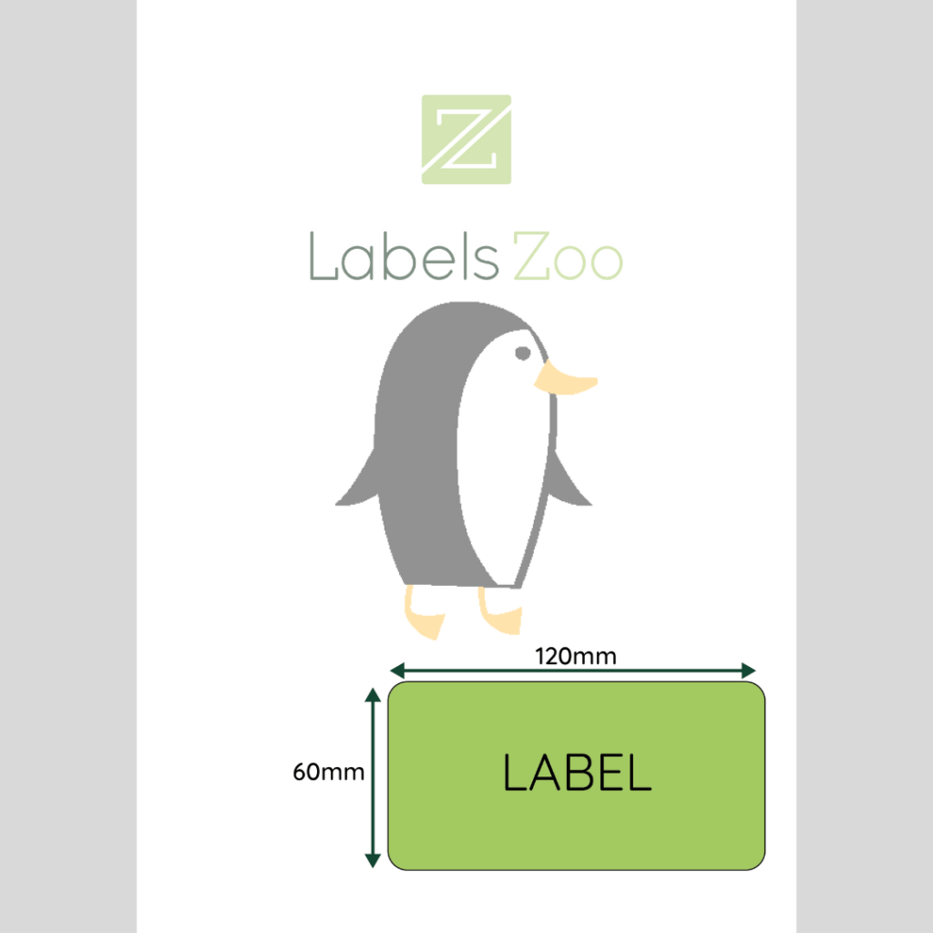Single Integrated Label – 60 x 120mm | Labels Zoo