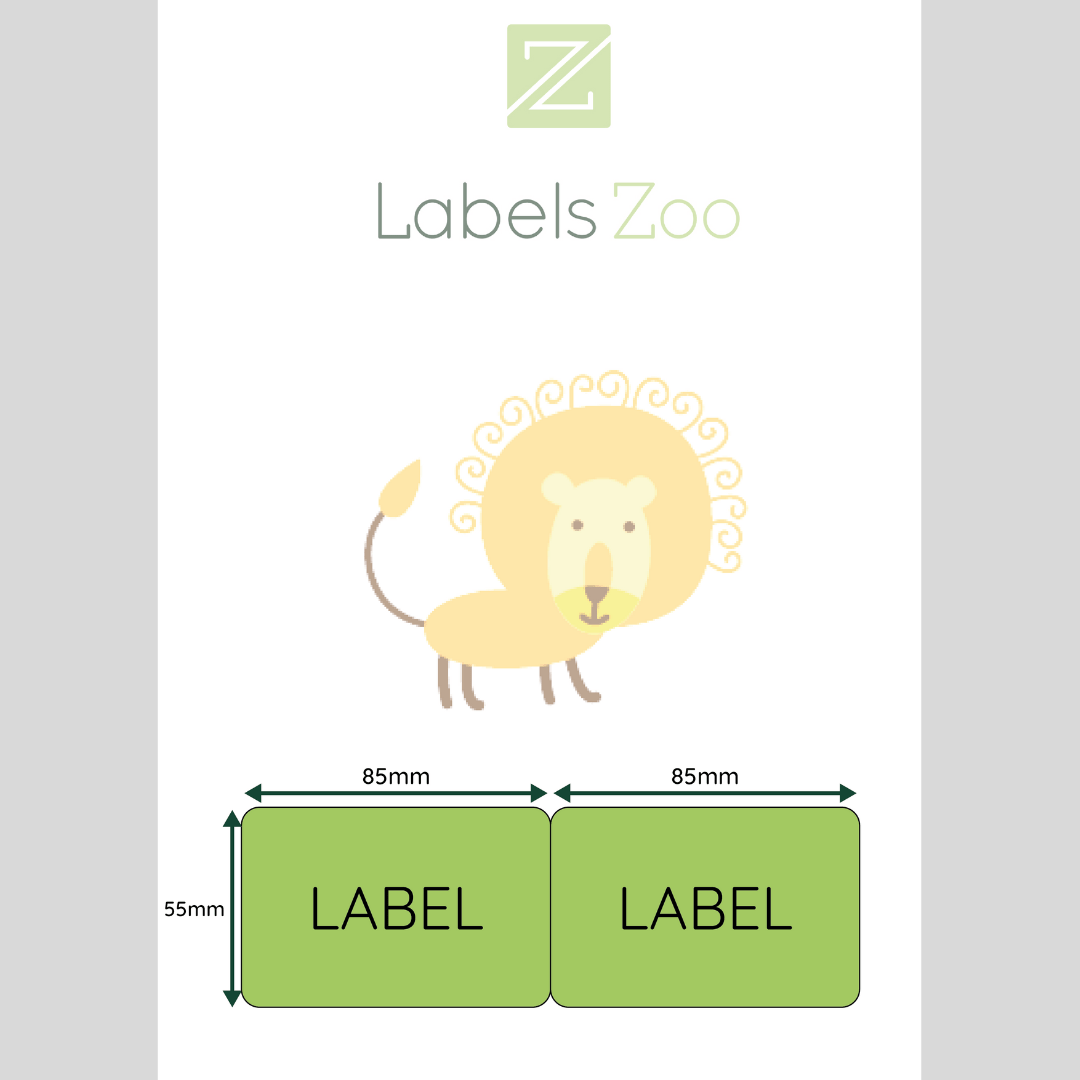 Double Integrated Labels – 65 x 95mm | Labels Zoo